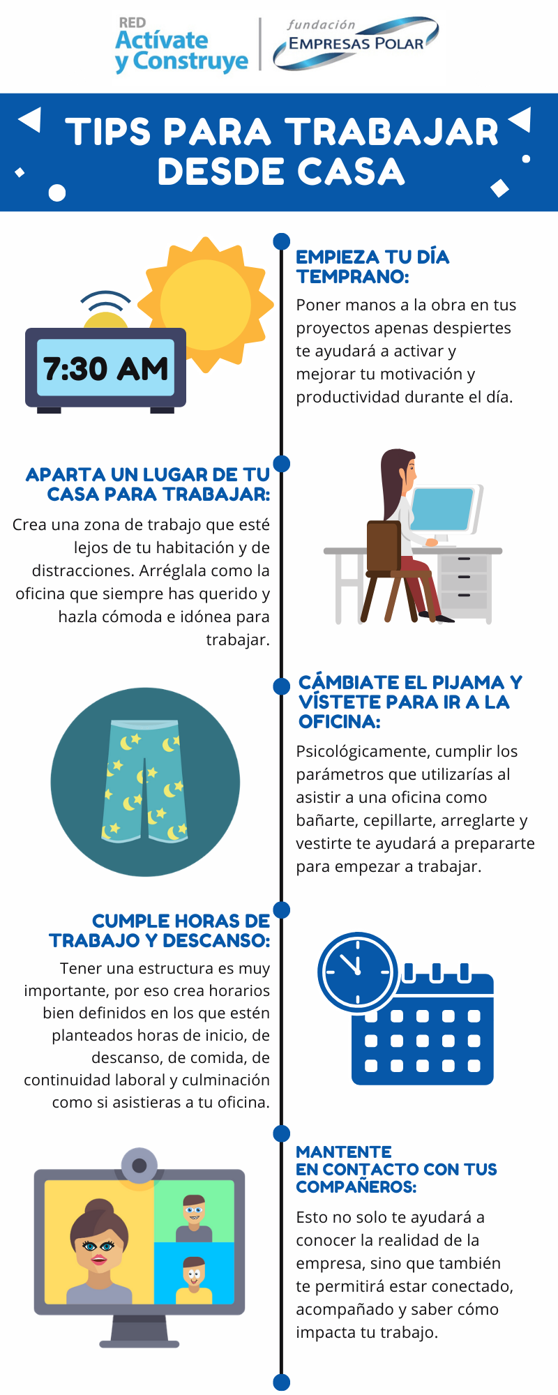 Tips para trabajar desde casa - Red Actívate y Construye